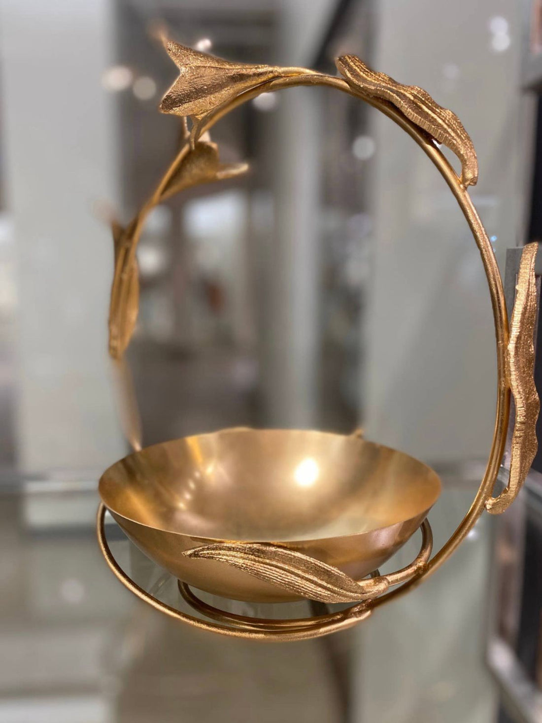Lily Gold Branch Bowl | Luxury Decorative Bowls – KYA Home Decor