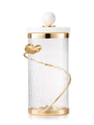 Glass Canister with Gold Heart Design and Marble Lid – KYA Home Decor